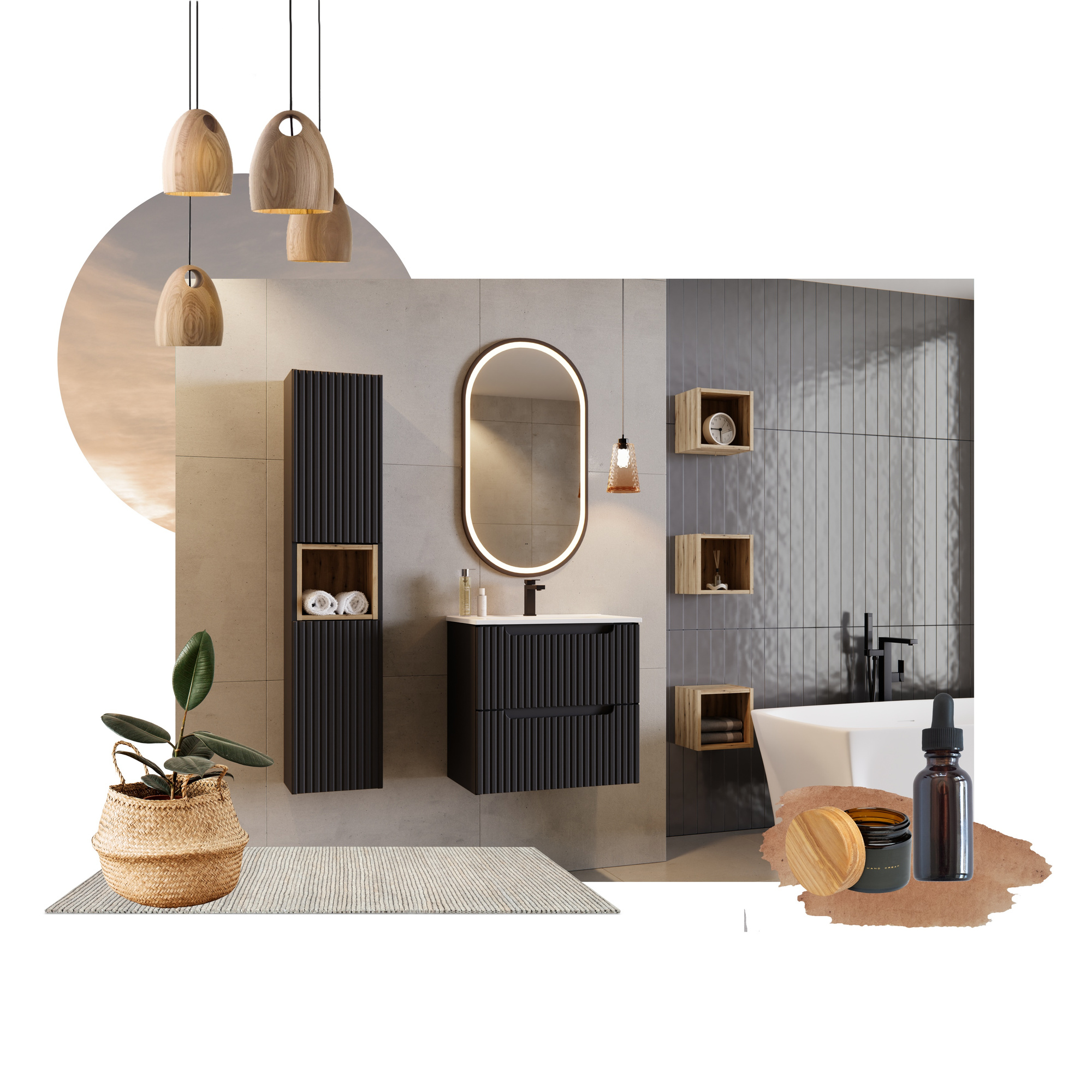 Blat Łazienkowy 20 cm NOVA BLACK Comad - Meblecom.pl