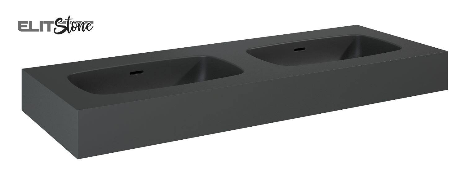 Elita Umywalka Dimple 120 Duo Ścienna, Marmur Antracyt Mat Elita Meble ...