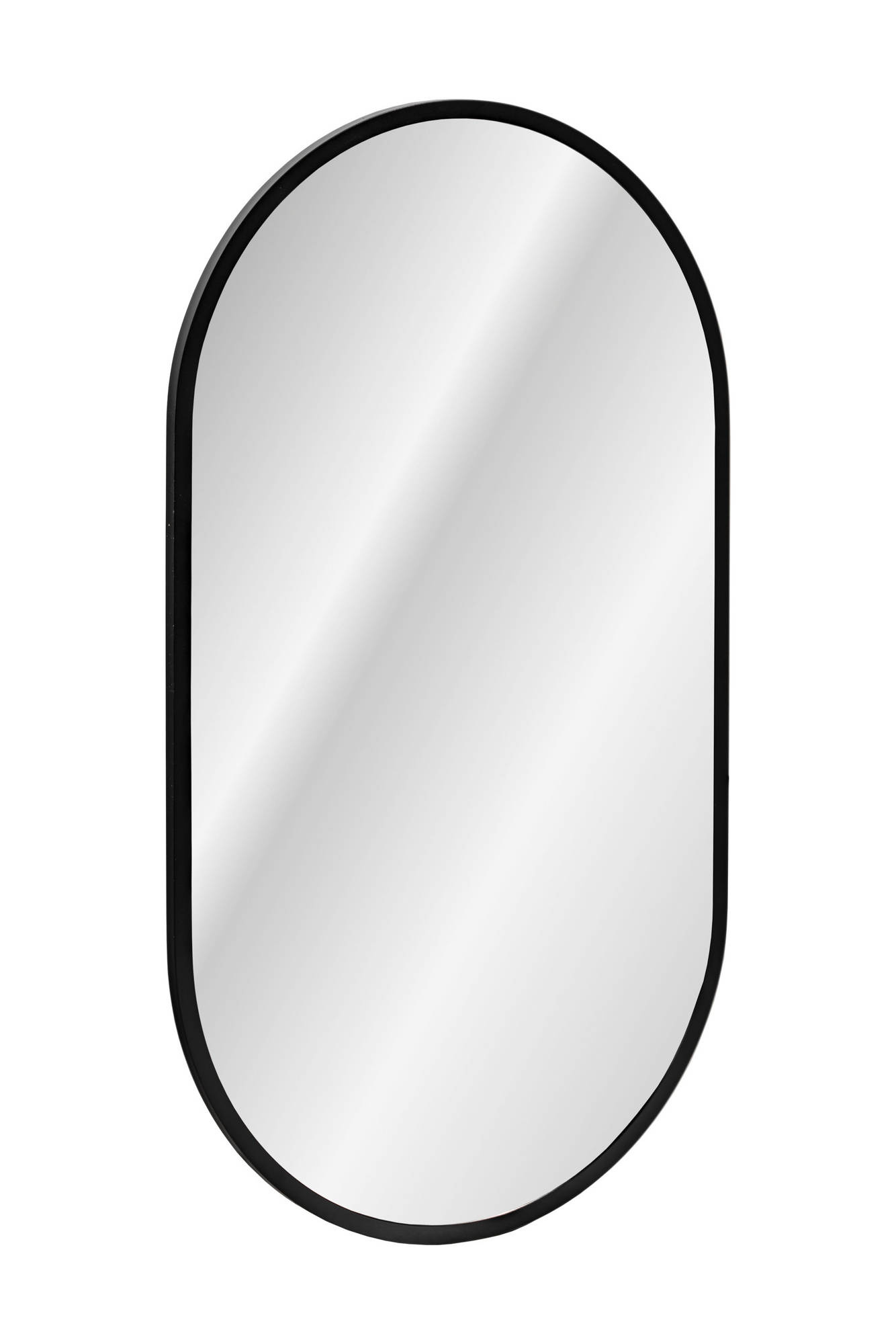 Lustro LED Czarne Apollo 90x50 Owalne Comad - Meblecom.pl