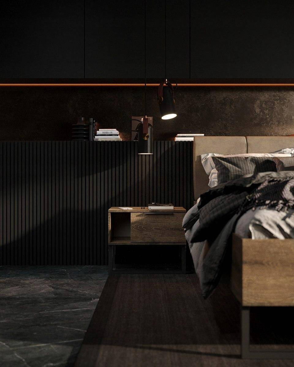 Quadro KV-38-OF - Łóżko Metalowe Loft Miękki Zagłówek Dąb Frigate ...